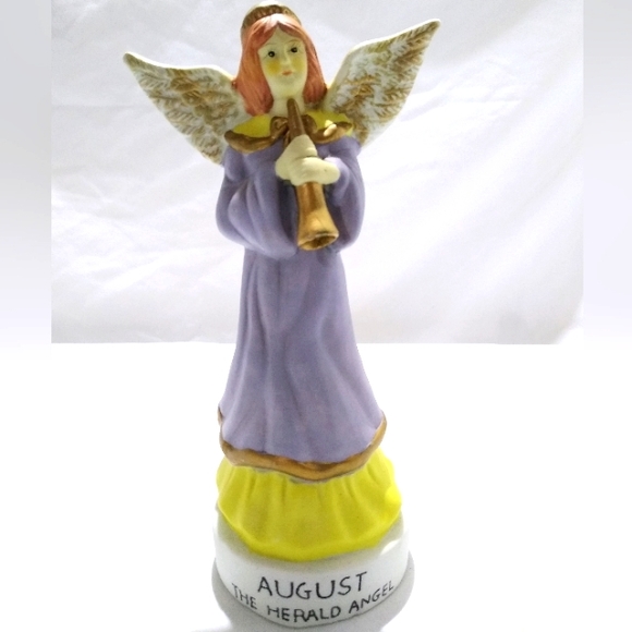 Art | Vintage Porcelain Angel Birth Month August | Poshmark